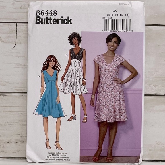 Butterick | Dresses | 5 For 25 Butterick B6448 Womens Sewing Patterns ...